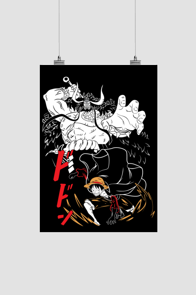 Luffy and Kaido Poster | Luffy Prints